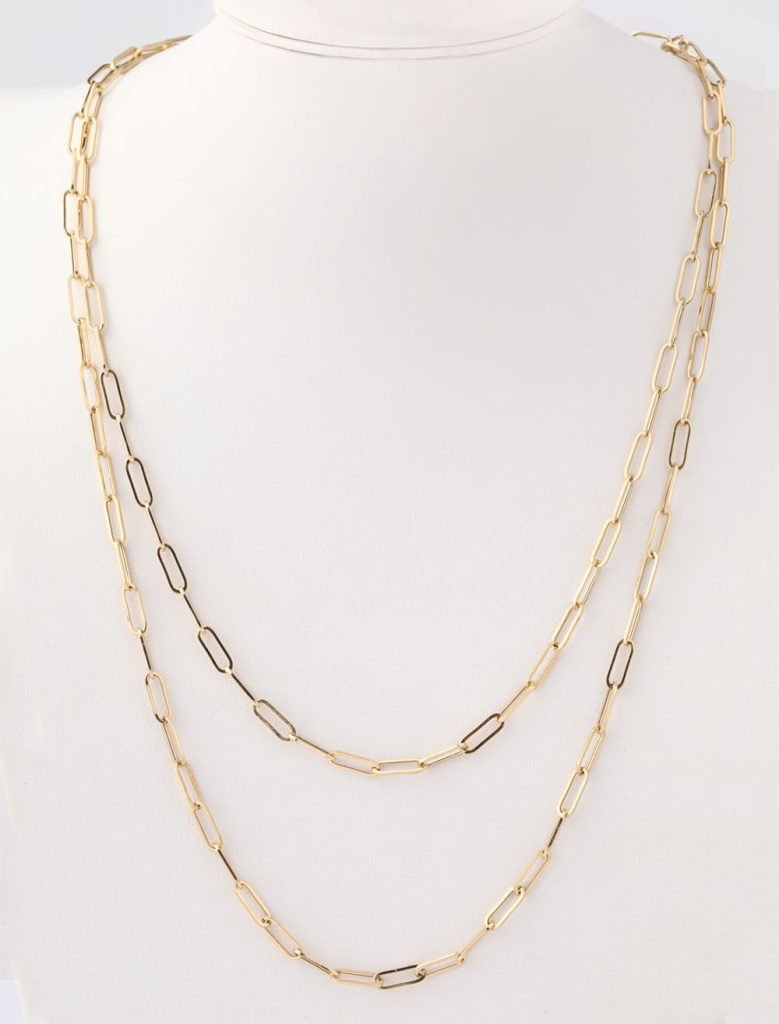 Thin paperclip Chain 50cm - Hadia Abi Saab